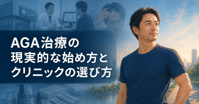 AGA治療の現実的な始め方とクリニックの選び方 | メンズ・リブート